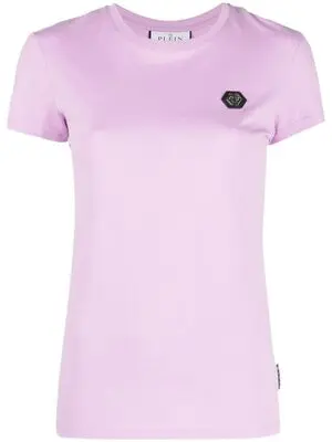 Philipp Plein Pure Cotton T-shirt - Purple