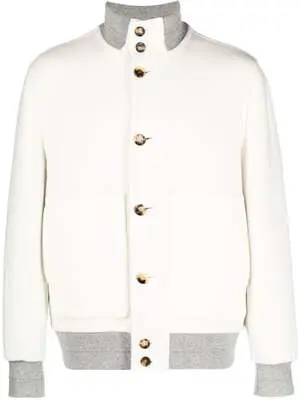 Brunello Cucinelli Button-fastening Cashmere Bomber Jacket