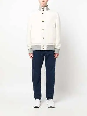 Brunello Cucinelli Button-fastening Cashmere Bomber Jacket