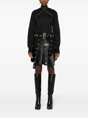 Off-White Eyelet-strap Cotton Shirt