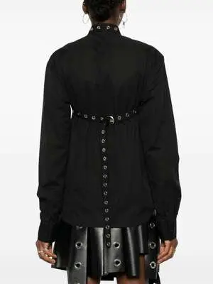 Off-White Eyelet-strap Cotton Shirt