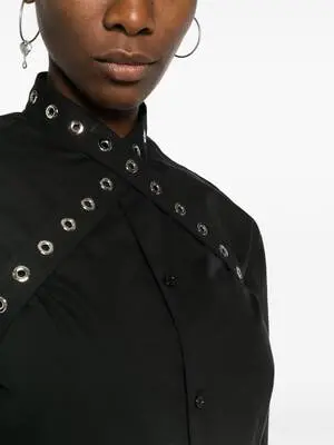 Off-White Eyelet-strap Cotton Shirt