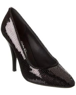 FERRAGAMO Ferragamo Judy Sequin Pump - Black