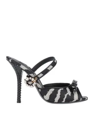 Dolce & Gabbana Zebra-print Bow Detailed High Heel Sandals
