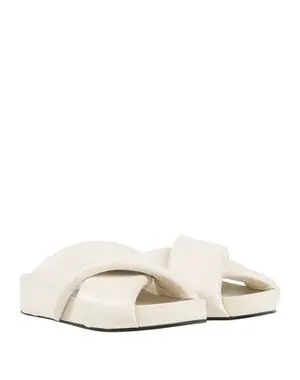 JIL SANDER Lilac Leather Sandals - Off White