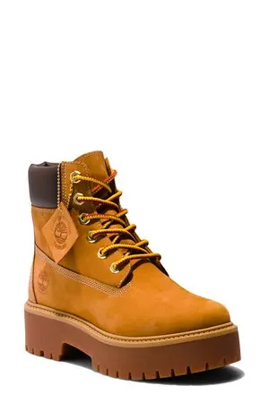 Timberland Stone Street 6-inch Waterproof Lace-up Leather Boots - Wheat