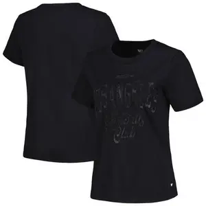 THE WILD COLLECTIVE Lafc Satin Applique T-shirt - Black