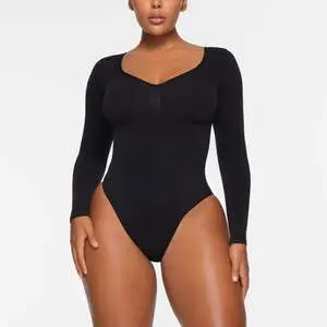 SKIMS Seamless Sculpt Long Sleeve Low Back Brief Bodysuit