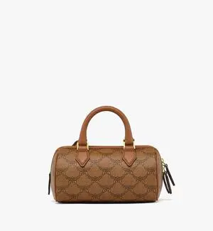 Mcm Ella Boston Bag In Lauretos - Brown