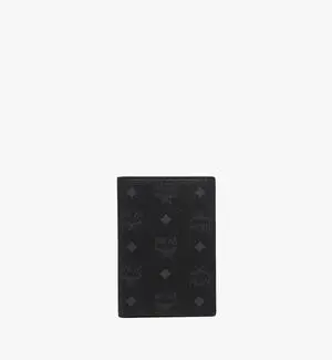 Mcm Ottomar Passport Holder In Visetos - Black