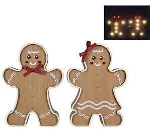 YOUNG'S INC. Young's Set Of 2 Cocoa And Cookies Led Tabletop Decor - One-color