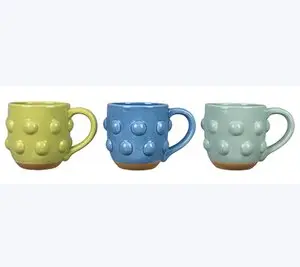 YOUNG'S INC. Young's Inc Set Of 16-oz Ceramic Large Hobn Ail Mugs - One-color