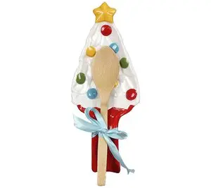 YOUNG'S INC. Young's Colorful Christmas Tree Shaped Spoon Re St With Spoon - One-color