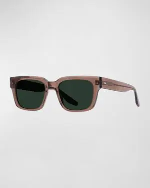 Barton Perreira Zander Rectangle Sunglasses - Tabac Green Smoke