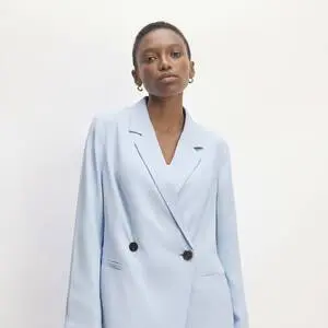 Everlane Drapey Blazer - Chambray Blue