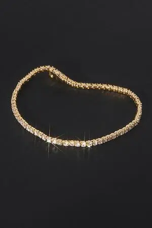 FINE DIAMONDS BY ANTHROPOLOGIE Fine Diamonds Classic Diamond Tennis Bracelet - Gold