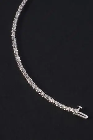 FINE DIAMONDS BY ANTHROPOLOGIE Fine Diamonds Classic Diamond Tennis Bracelet - Silver