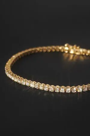 FINE DIAMONDS BY ANTHROPOLOGIE Bezel Disc Diamond Bracelet - Gold