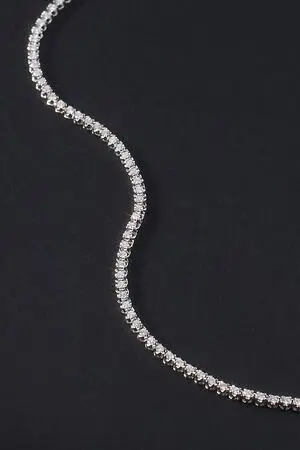 FINE DIAMONDS BY ANTHROPOLOGIE Cupcake Diamond Tennis Necklace - Silver