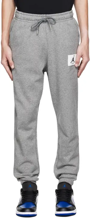 JORDAN Nike Jordan Gray Flight Sweatpants - Carbon Heather/sail