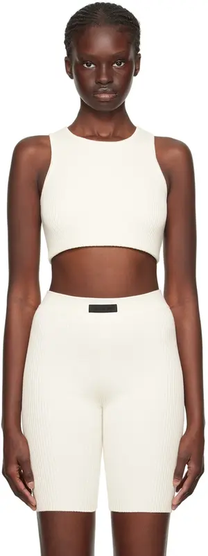 Fear Of God Fear Of God ESSENTIALS Ribbed Tank Top - Cloud Dancer