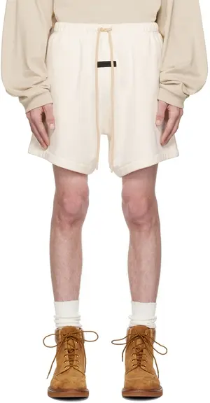 Fear Of God Fear Of God ESSENTIALS Off-White Drawstring Shorts Cloud Dancer