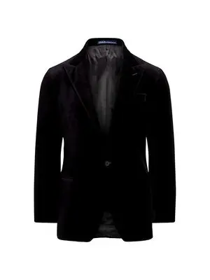 Polo Ralph Lauren Velvet Single-breasted Blazer - Black
