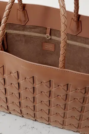 SERAPIAN 1928 Woven Leather Tote