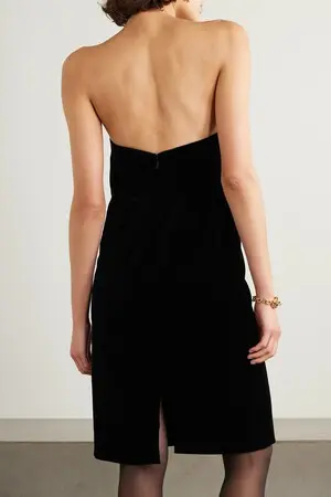 Loewe Cotton-blend Velvet Strapless Midi Dress