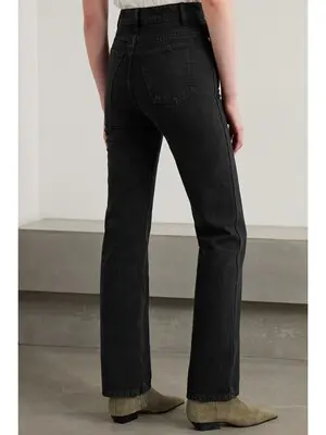 Khaite Danielle High-rise Slim-leg Jeans - Black