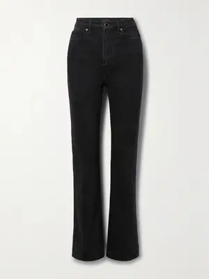 Khaite Danielle High-rise Slim-leg Jeans - Black