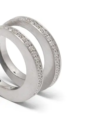 Tom Wood Vault Double Zirconia Ring