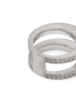 Tom Wood Vault Double Zirconia Ring