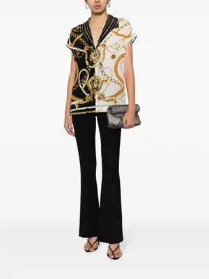 Camilla Baroque-pattern Silk Shirt