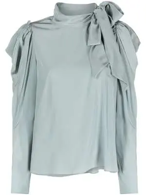 Ulla Johnson Gathered Tie-neck Blouse