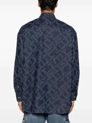 Tommy Hilfiger Monogram-jacquard Denim Shirt