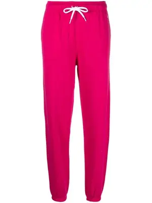 Polo Ralph Lauren Pony-embroidered Cotton-blend Track Pants - Pink