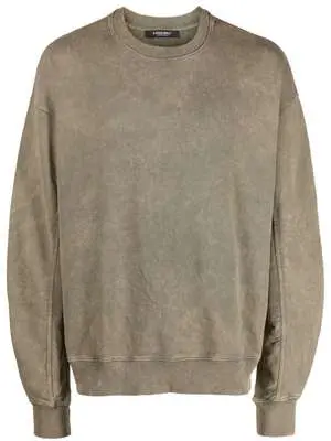 A-COLD-WALL* Uniform Crewneck Gathered Cotton Sweatshirt - Green