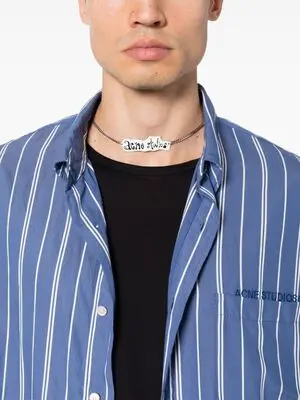 Acne Studios Logo Pendant Chain Necklace