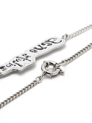 Acne Studios Logo Pendant Chain Necklace