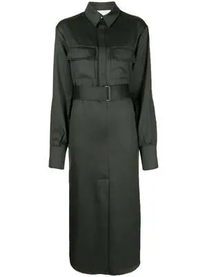 SA SU PHI Long-sleeve Wool Shirt Dress