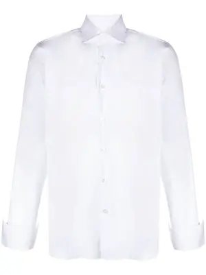 BARBA NAPOLI Long-sleeve Buttoned Shirt - White