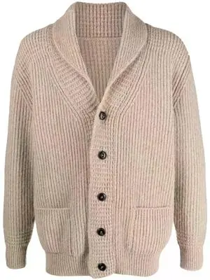 FORTELA Ribbed-knit Wool Blend Cardigan