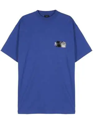 Balenciaga Political Campaign Print T-shirt - Blue