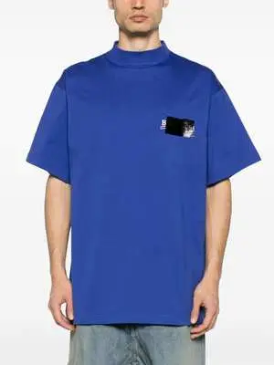 Balenciaga Political Campaign Print T-shirt - Blue
