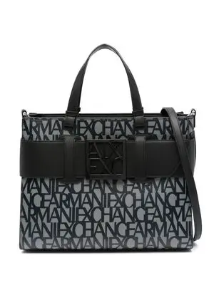 Armani Exchange Logo-print Tote Bag
