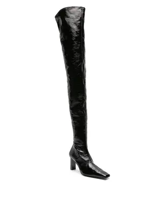COURREGES 85mm High-shine Thigh-length Boots