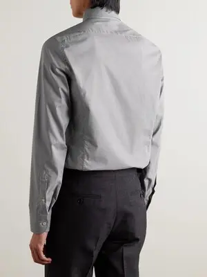 TOM FORD Slim-fit Gingham Cotton-poplin Shirt