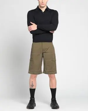 MSGM Gabardine Cargo Shorts - Green