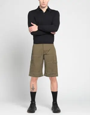 MSGM Gabardine Cargo Shorts - Green